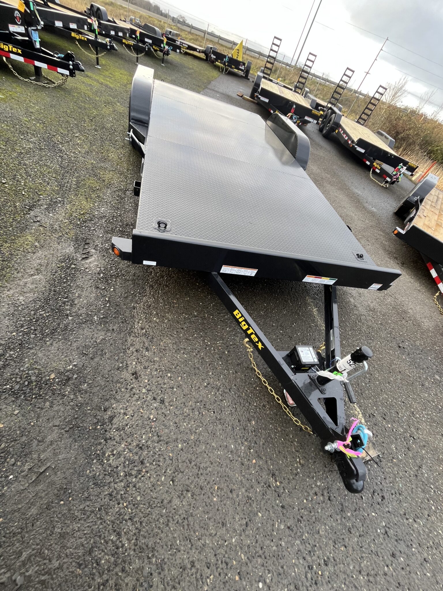 Big Tex 10DM-18 Car/Equipment Trailer 10K GVW Diamond Plate Steel Deck ...